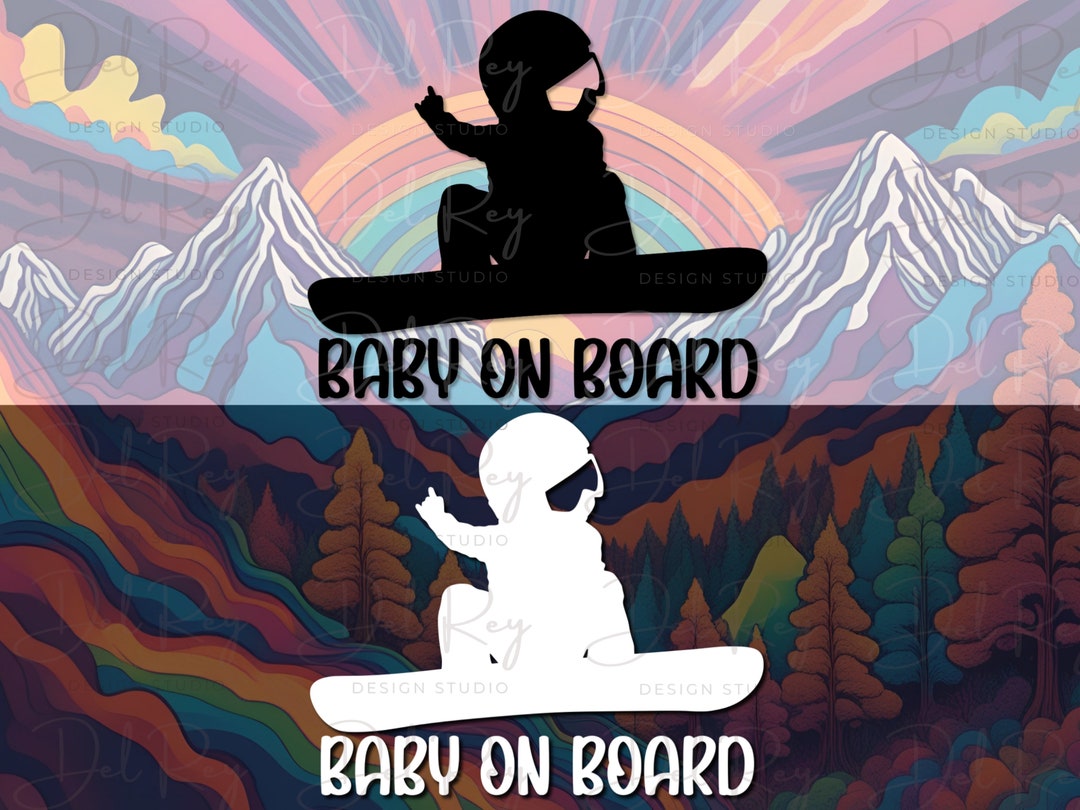 Baby on Board Snowboard Sticker: Waterproof Vinyl Sticker for Outdoor ...