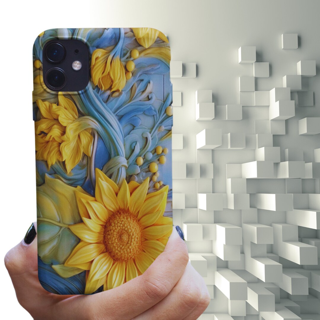 Rugged Aesthetic Phone Case,3d Floral Style Protective Case,phone Case ...