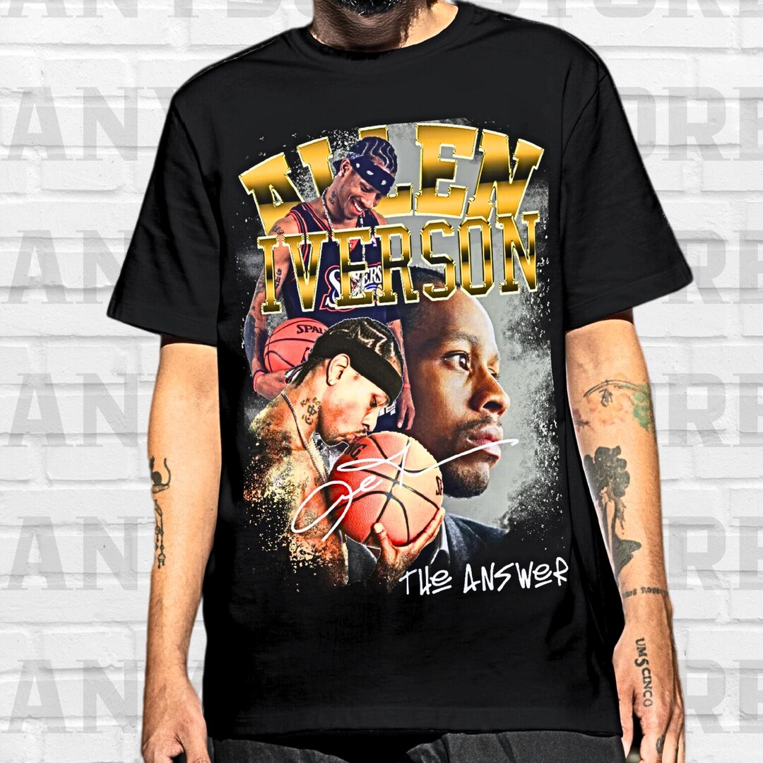 Allen IVERSON Exclusive Graphic Tee, Allen Iverson Vintage NBA Jersey ...
