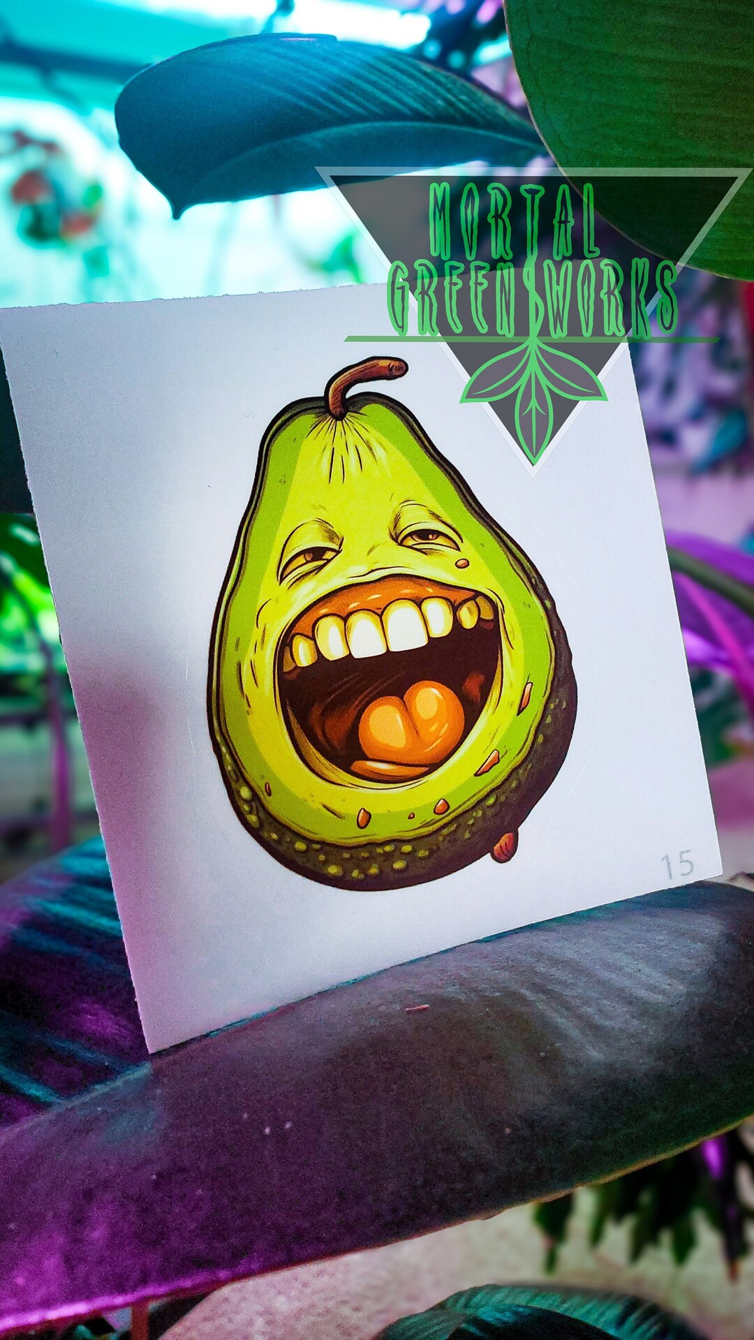Silly Avocado Kiss-cut Sticker - Etsy