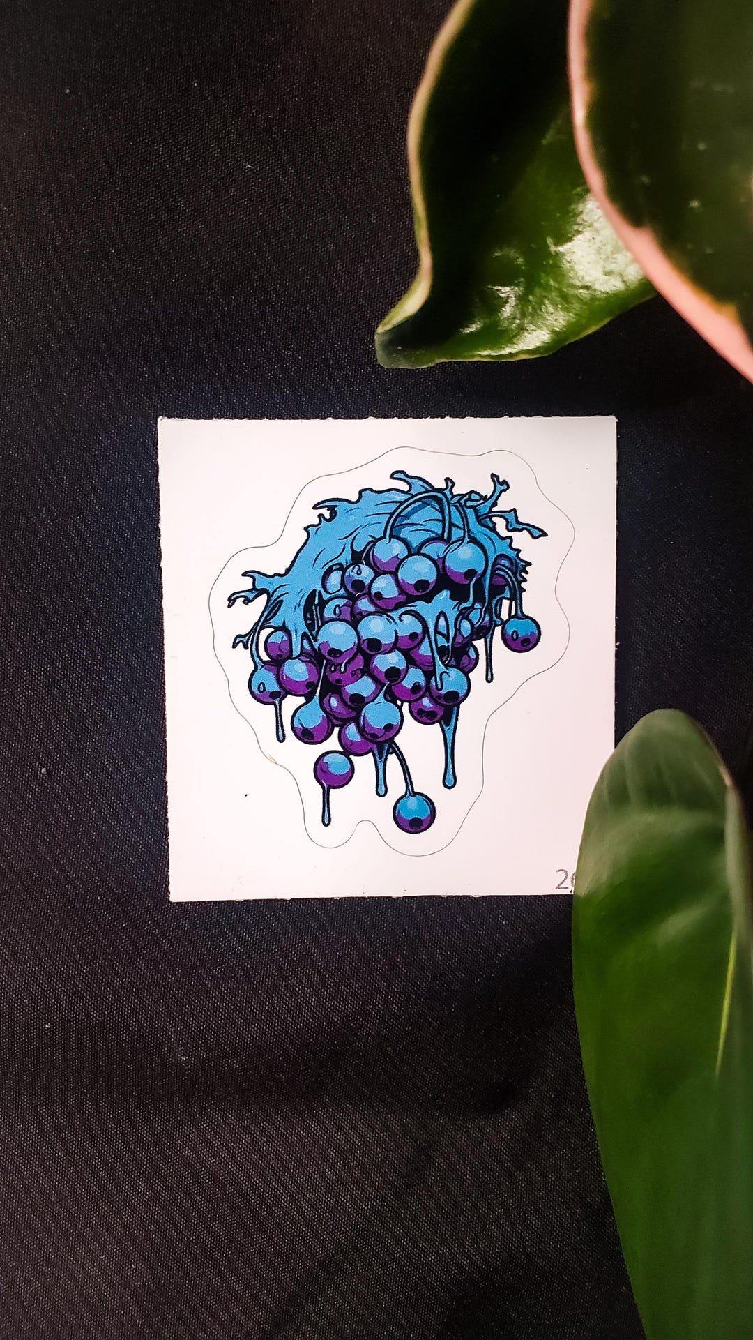 Bold Blueberry Drip, Cut to Shape Sticker - Etsy