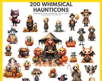 Halloween Mega Bundle Halloween Clipart Cute Halloween Clip - Etsy