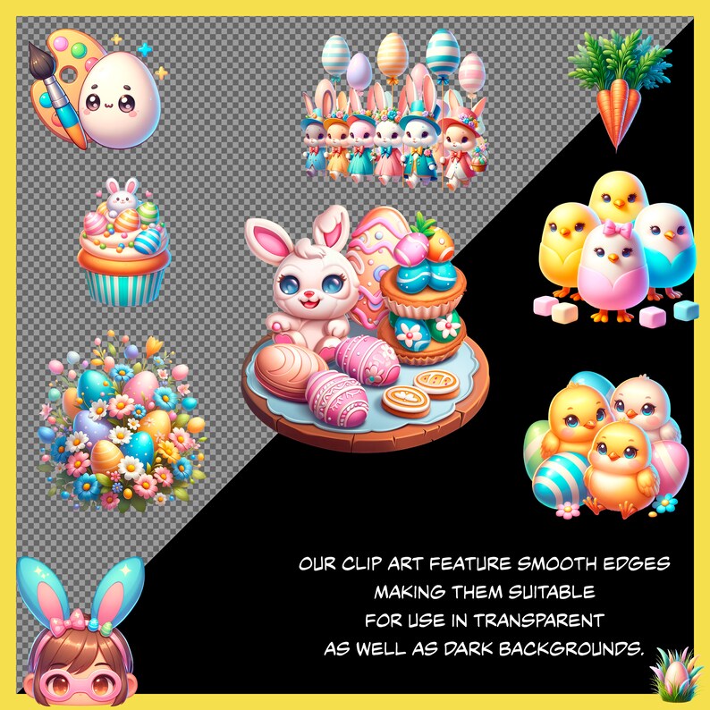 Spring Easter Clip Art Collection, 30 PNG Bundle, Pastel, Whimsical, 3D ...
