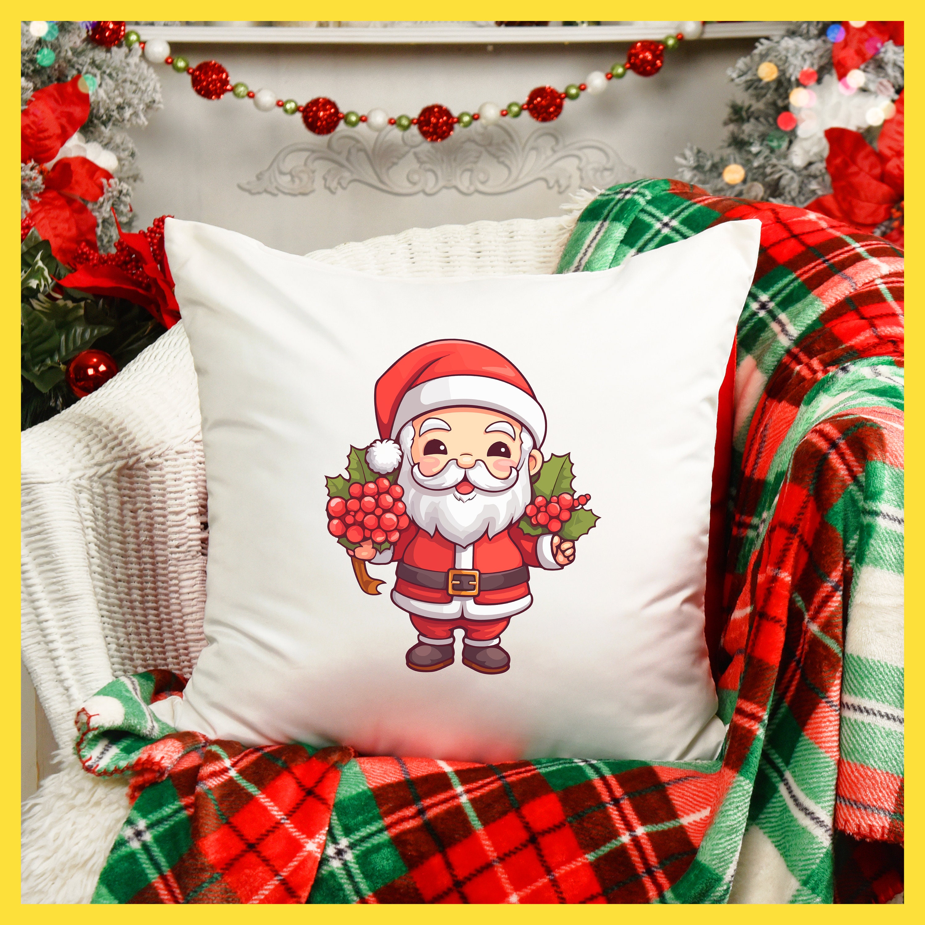 Christmas Bunch of Santas Clip Art Collection, 50 PNG Bundle, Whimsical ...