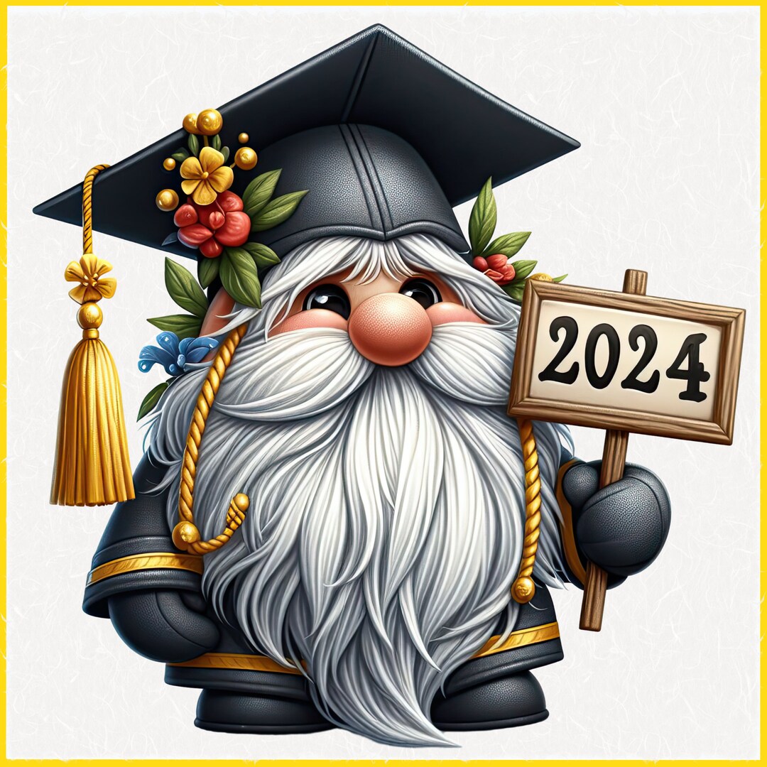 Graduation Gnome PNG Clipart Collection, 3D Illustration Bundle for ...