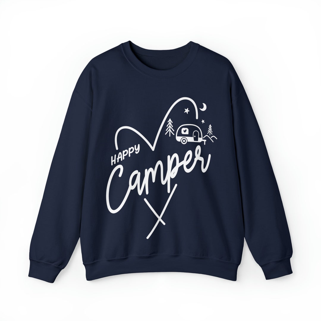 Happy Camper Trailer Heart Simple Design Loose Fit Comfortable - Etsy