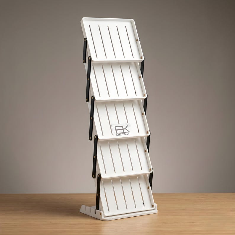 Foldable Vendor Display STL 3MF | Adjustable Market Stand for Stickers ...