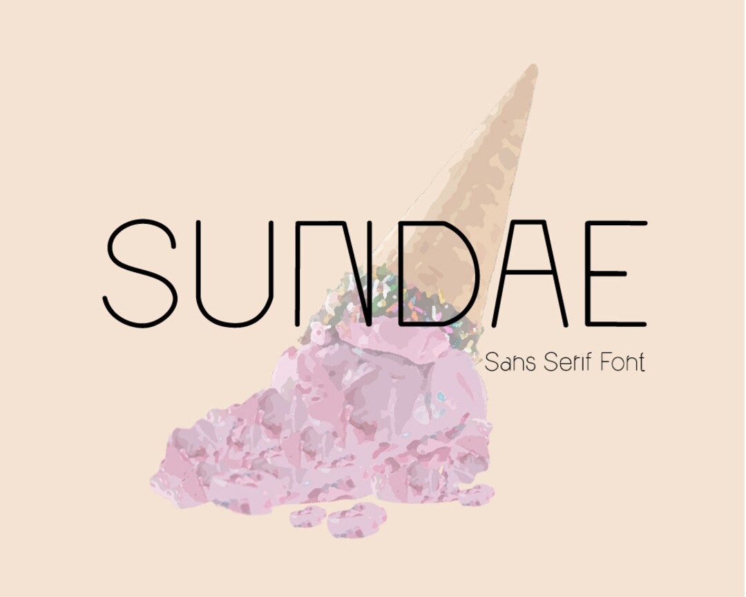 Sundae Font, Handwritten Sans Serif Font, Logo Font,branding Font ...