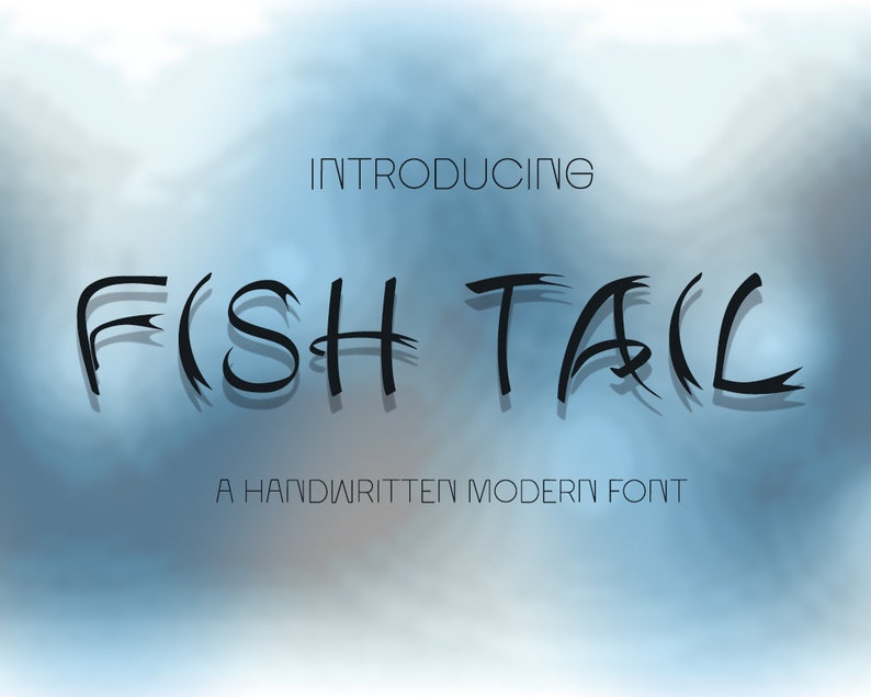 Fish Tail Font, Handwritten Font, Logo Font, Procreat Font ,modern Font ...