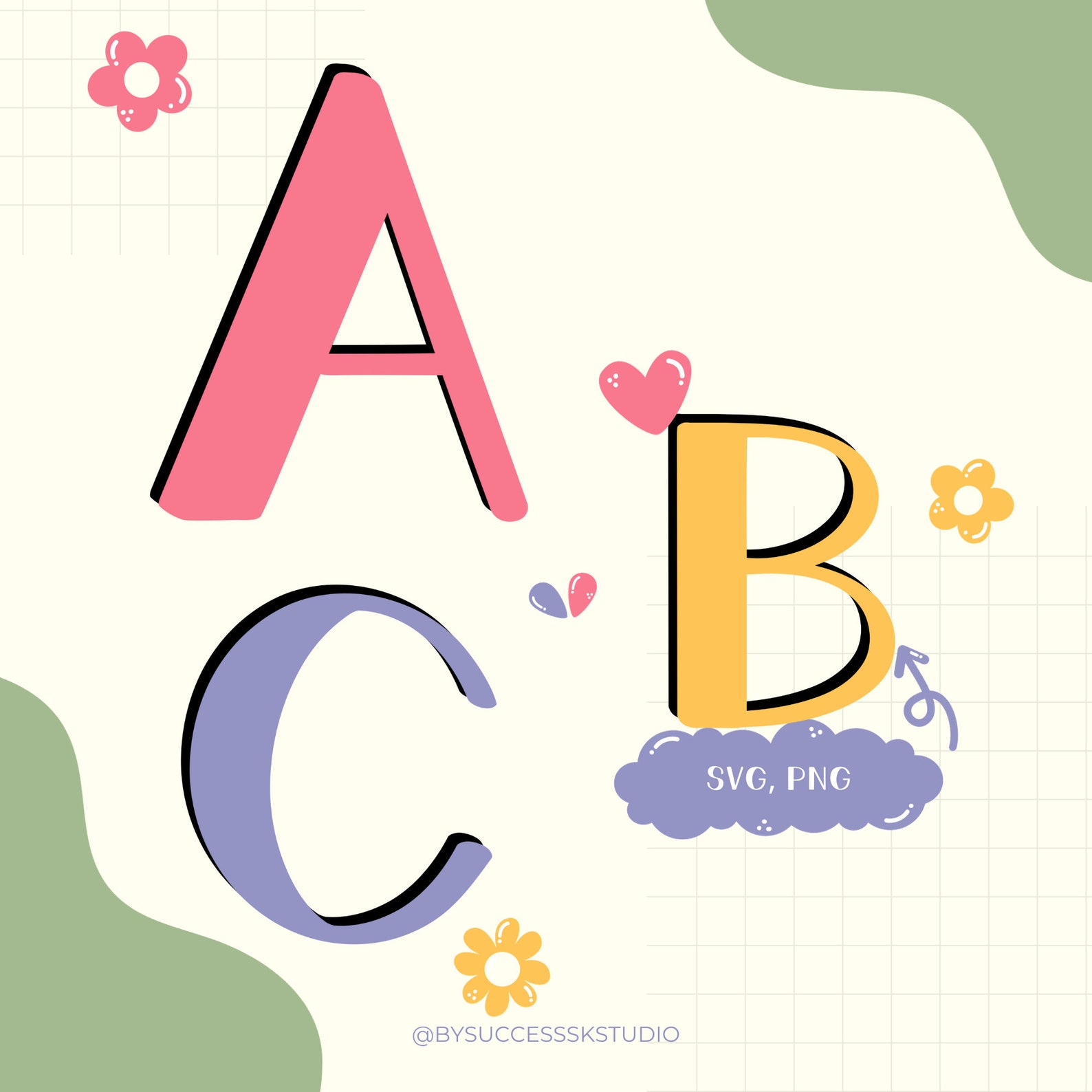 26 Simple Letters Print SVG, Doodle Alphabet SVG, Alphabet Letters SVG ...