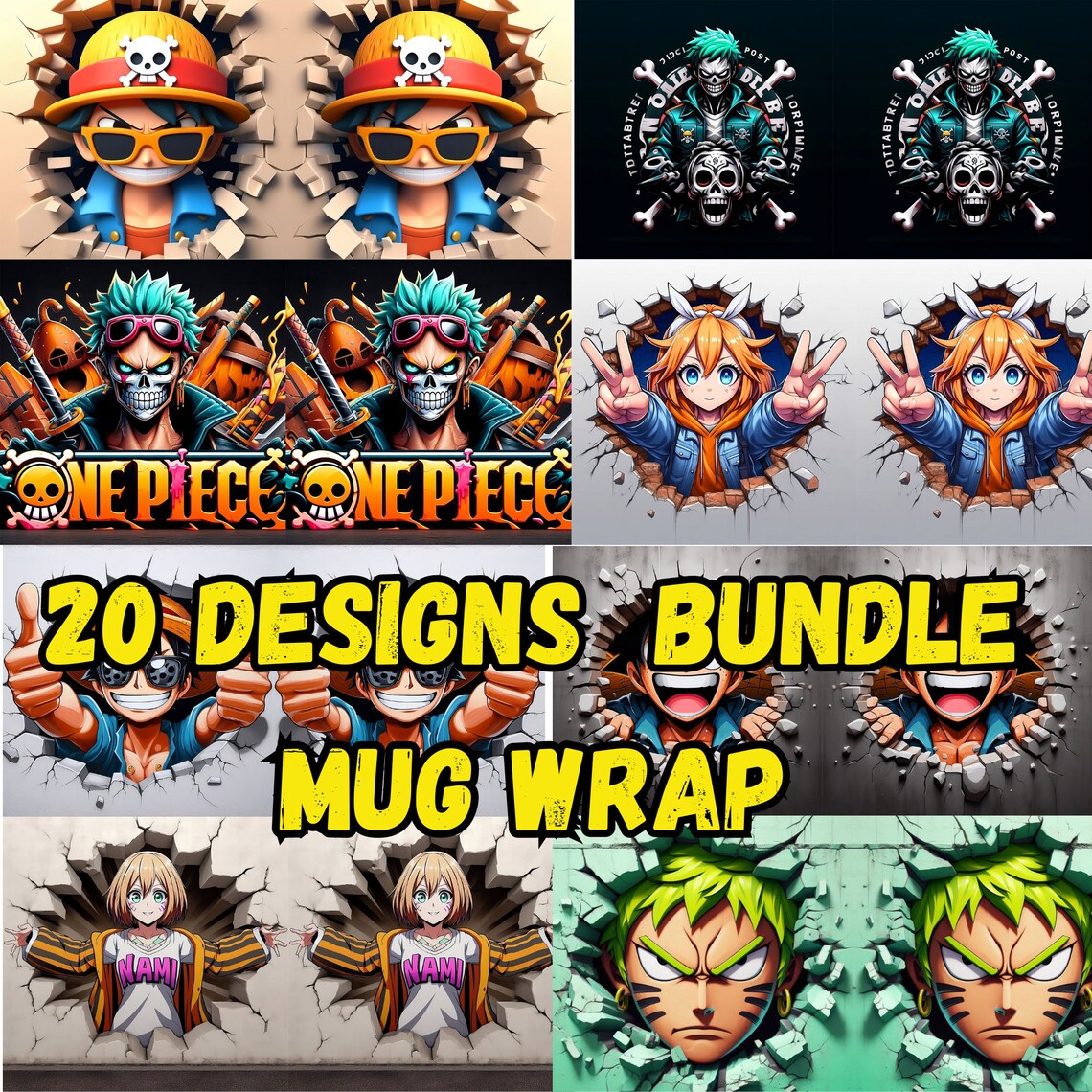 20 Mug Wrap Design, Anime Sublimation Design, Sublimation Template ...