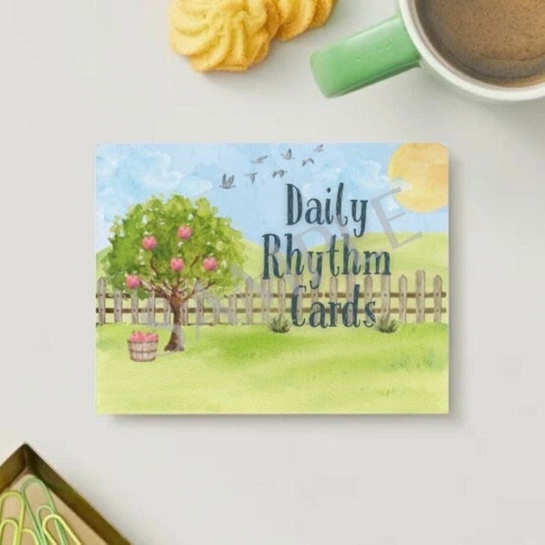 Homeschool Daily Rhythm Cards | Watercolor Visual Schedule | Charlotte ...