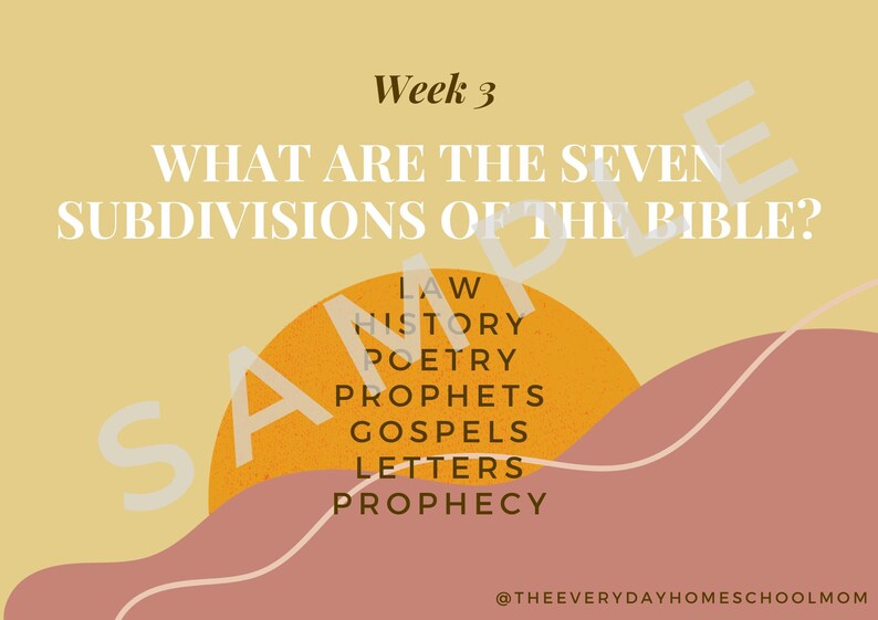 CC Cycle 3 Bible Flashcards Printable Memory Work Foundations ...