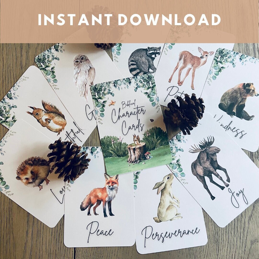 Character Cards | Biblical Character | Core Values | Christian Values ...