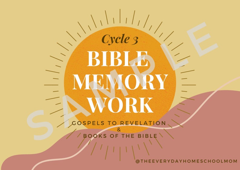 CC Cycle 3 Bible Flashcards Printable Memory Work Foundations ...