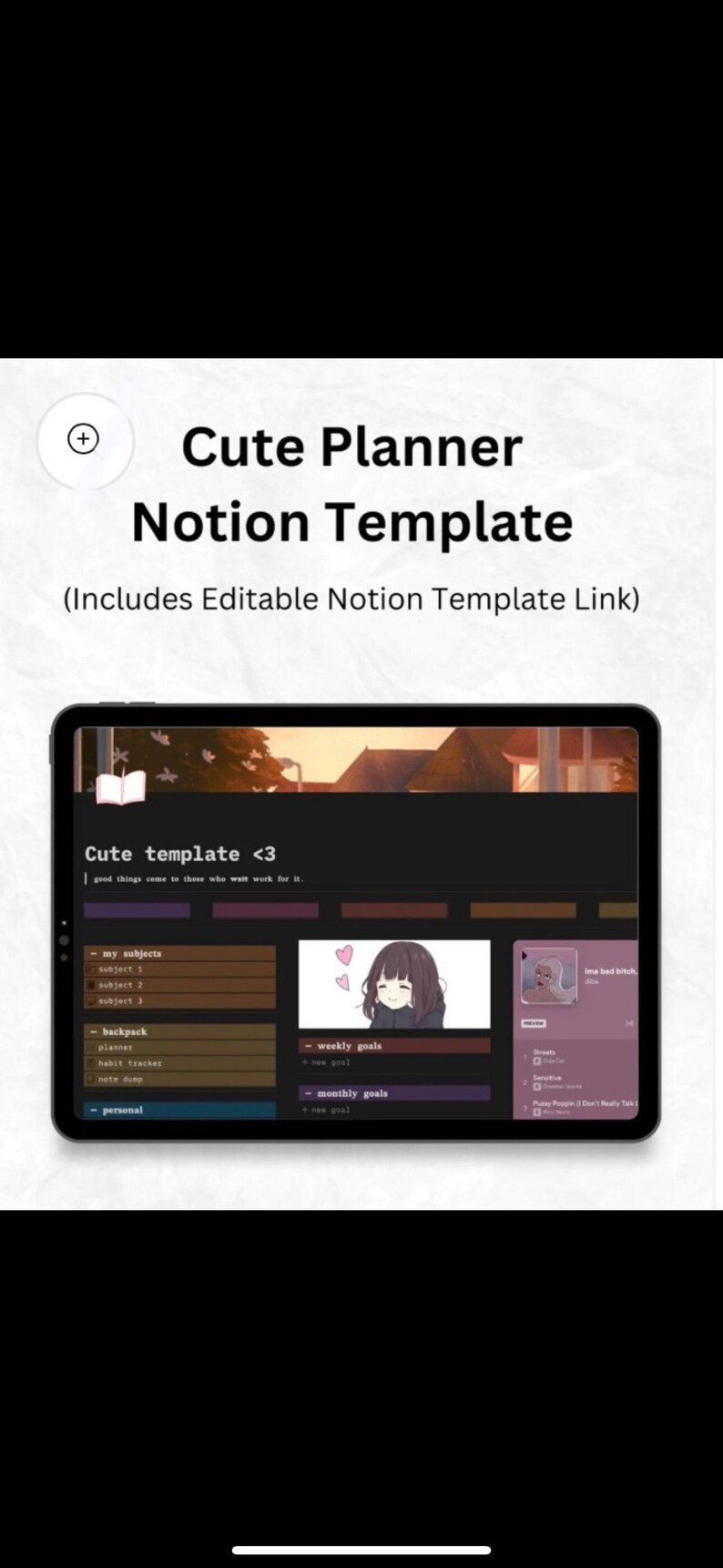 Notion Template, School Template, School Planner, Digital Template ...