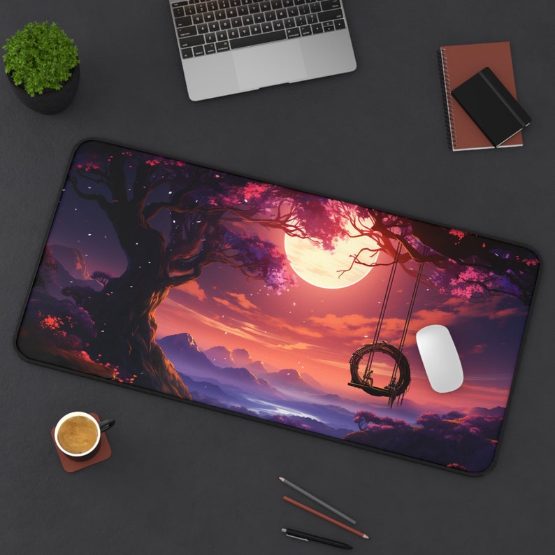 Lofi Desk Mat - LONELY TOGETHER - Office Aesthetic Decoration - Lofi ...