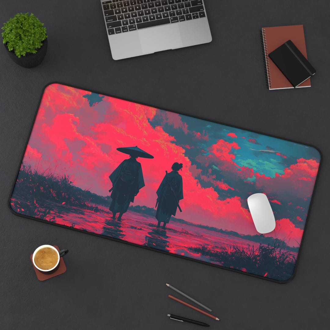 Lofi Desk Mat - BROKEN RONIN - Studio Ghibli Office Decoration - Anime ...