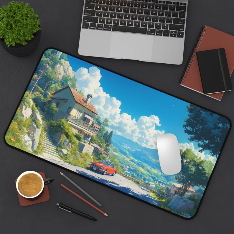 Anime Desk Mat - RUSTIC BLISS - Studio Ghibli Desk Decor - Cottagecore ...