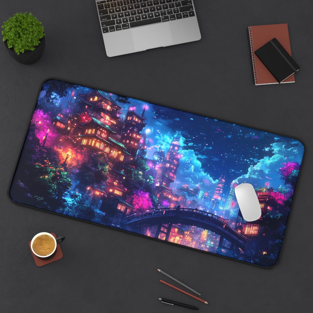 Ghibli Desk Mat - SPIRIT REALM : BLUE - Anime Mouse Pad - Japan Deskmat ...