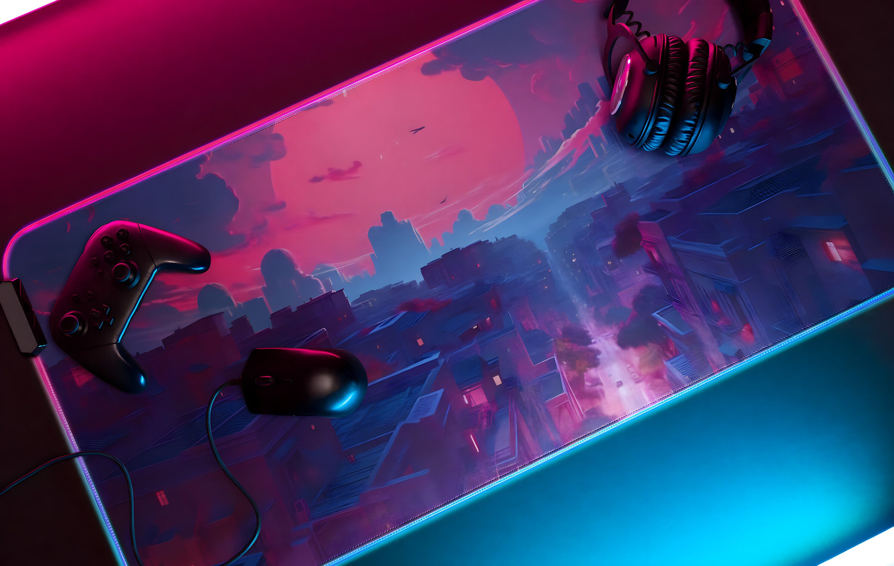 Lofi Desk Mat MIYAGI BREEZE Office Aesthetic Decoration Lofi Office ...