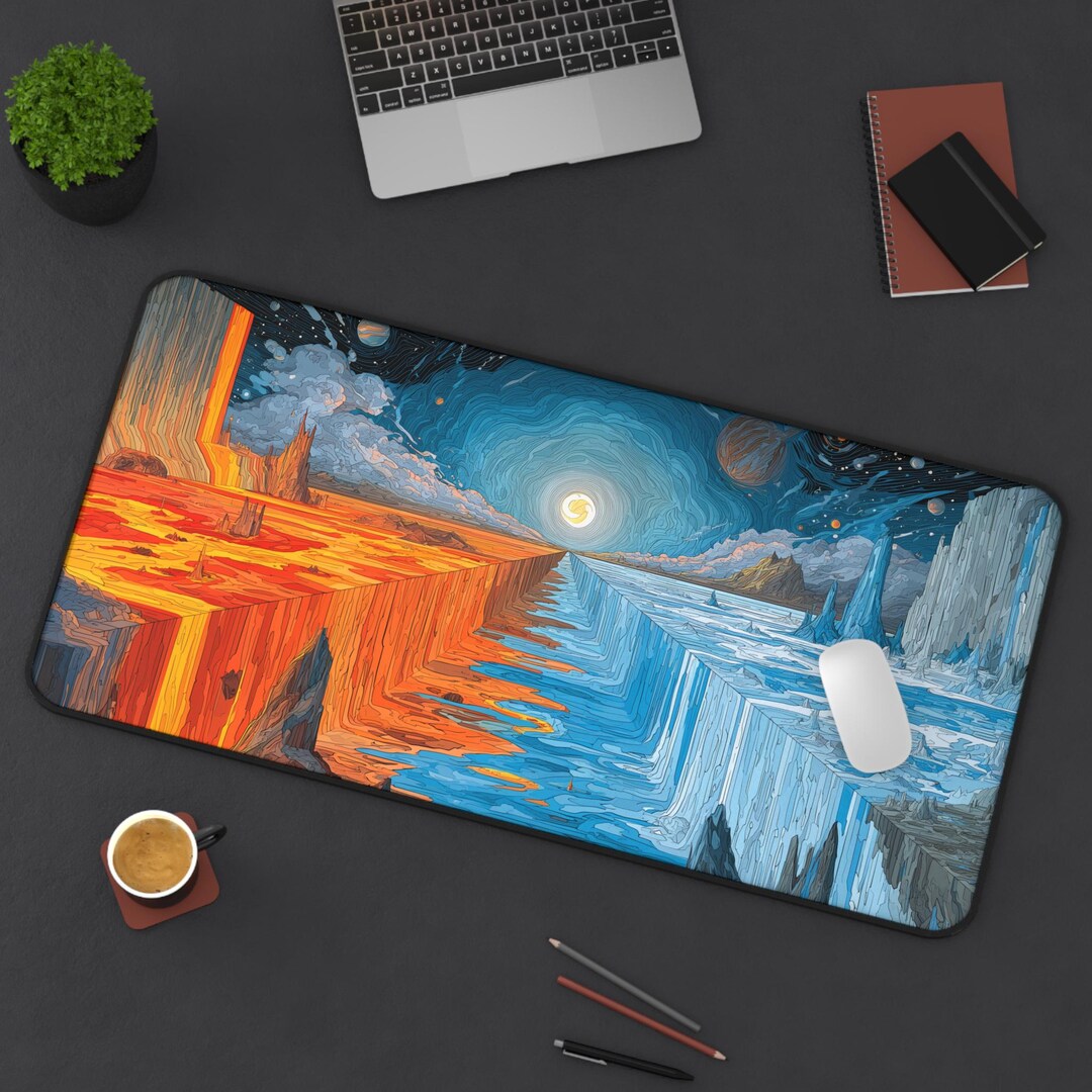 Anime Desk Mat - COSMIC DIVIDE - Celestial Home Decor - Studio Ghibli ...