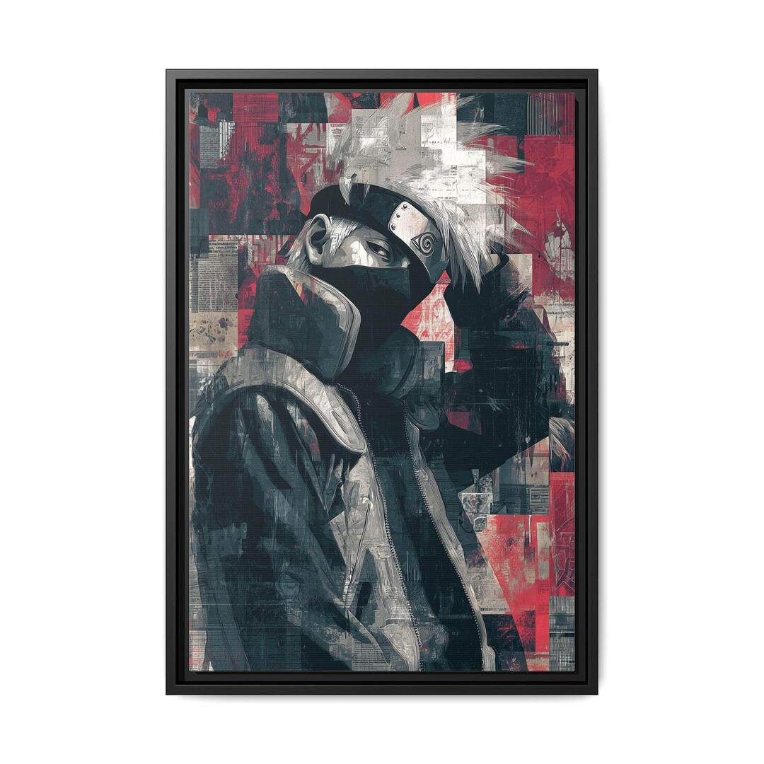 Anime Wall Art - WILD FANG ECHOES - Framed Canvas Print - Anime Artwork ...