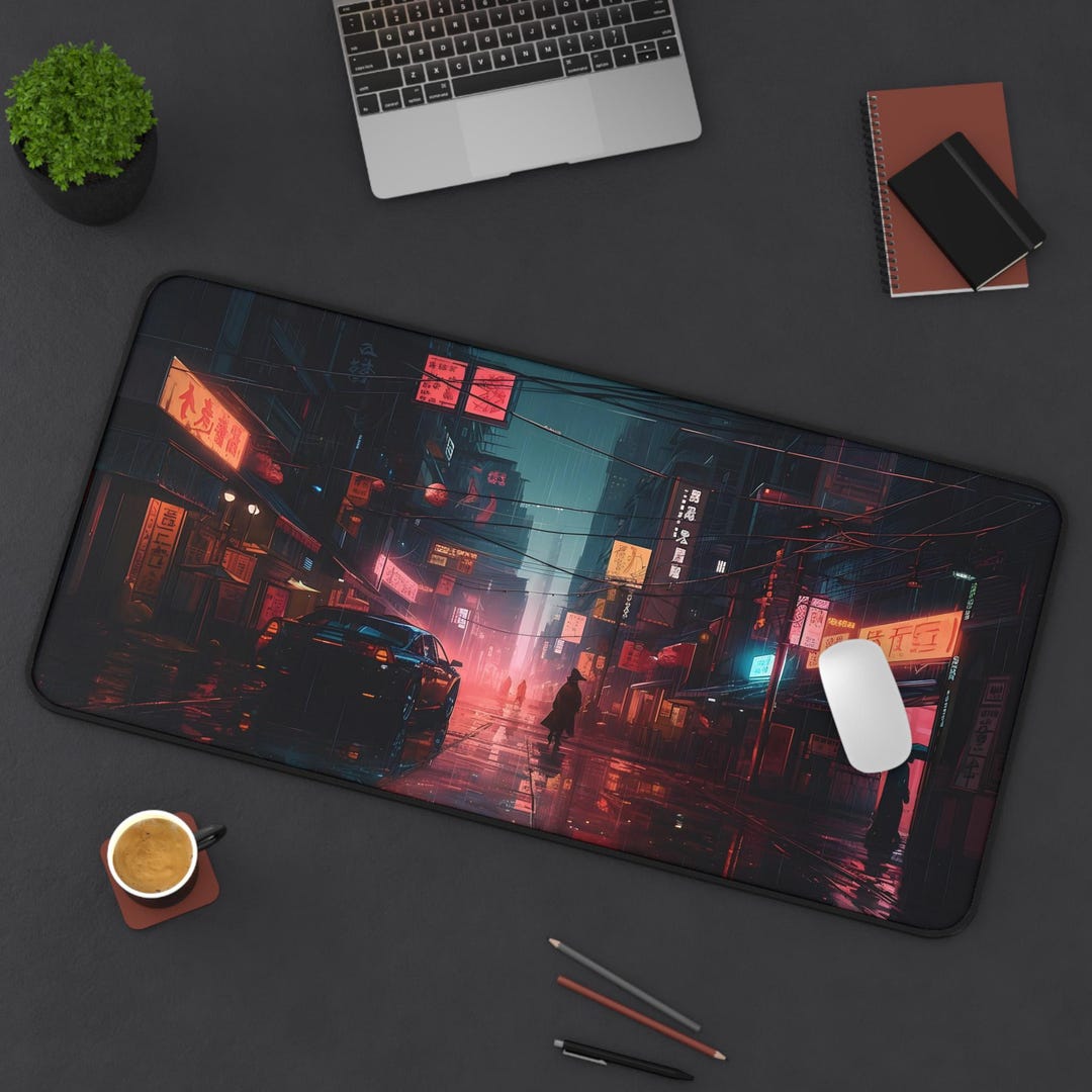 Lofi Desk Mat - OBORO - Office Aesthetic Decoration - Lofi Office Decor ...
