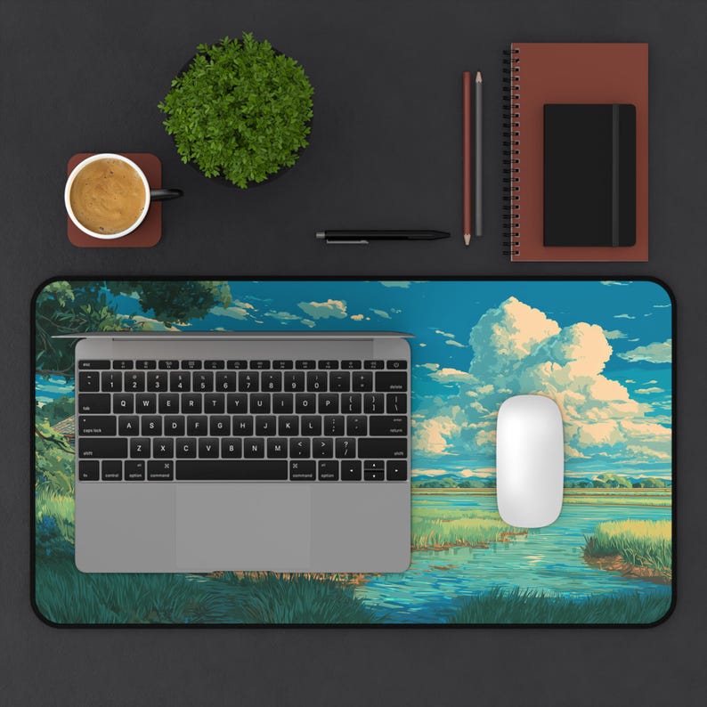 Studio Ghibli Desk Mat – MINAMO NO SHOJI, Anime Office Decor - Etsy