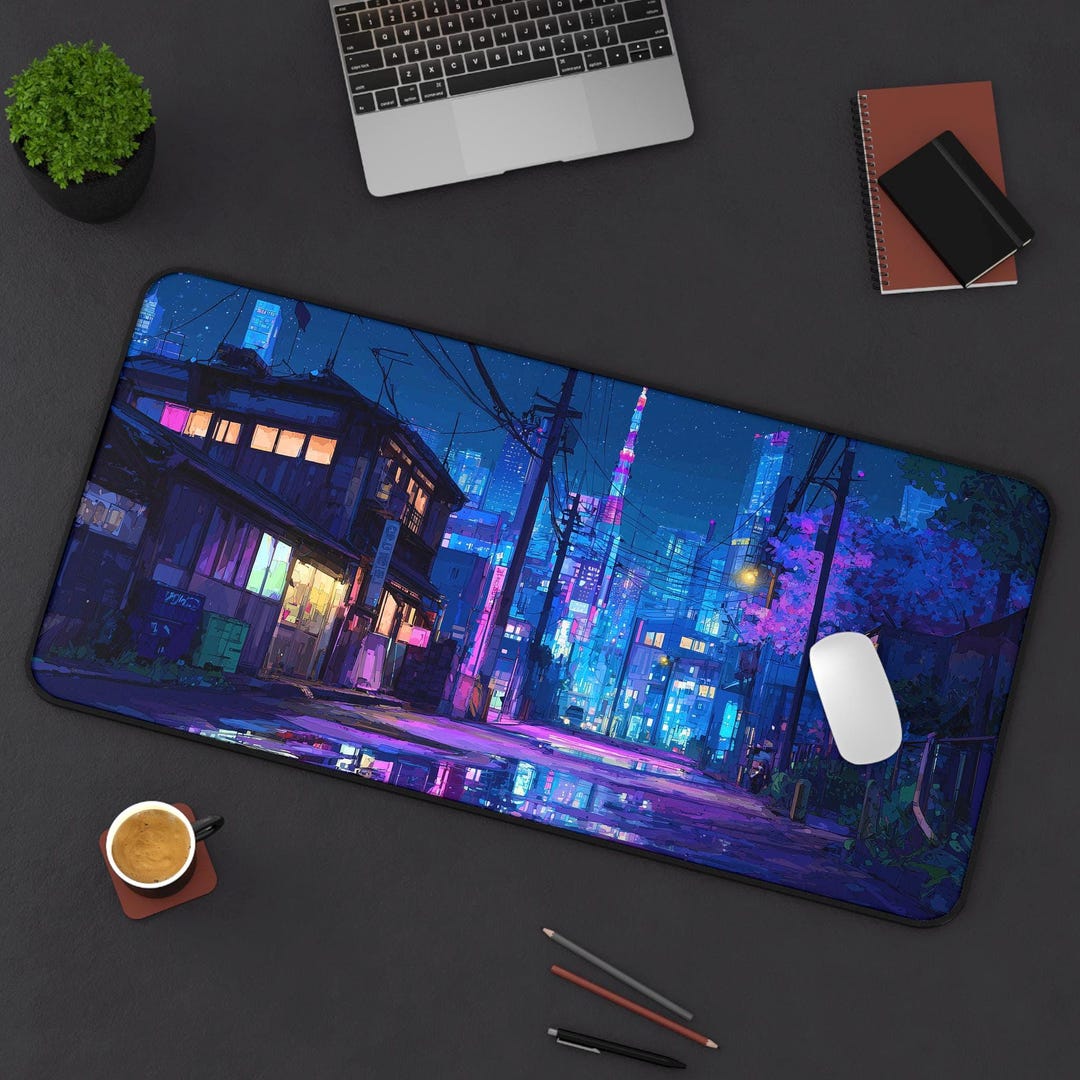 Anime Desk Mat - OSAKA AFTERGLOW - Cyberpunk Mouse Pad - Japan ...