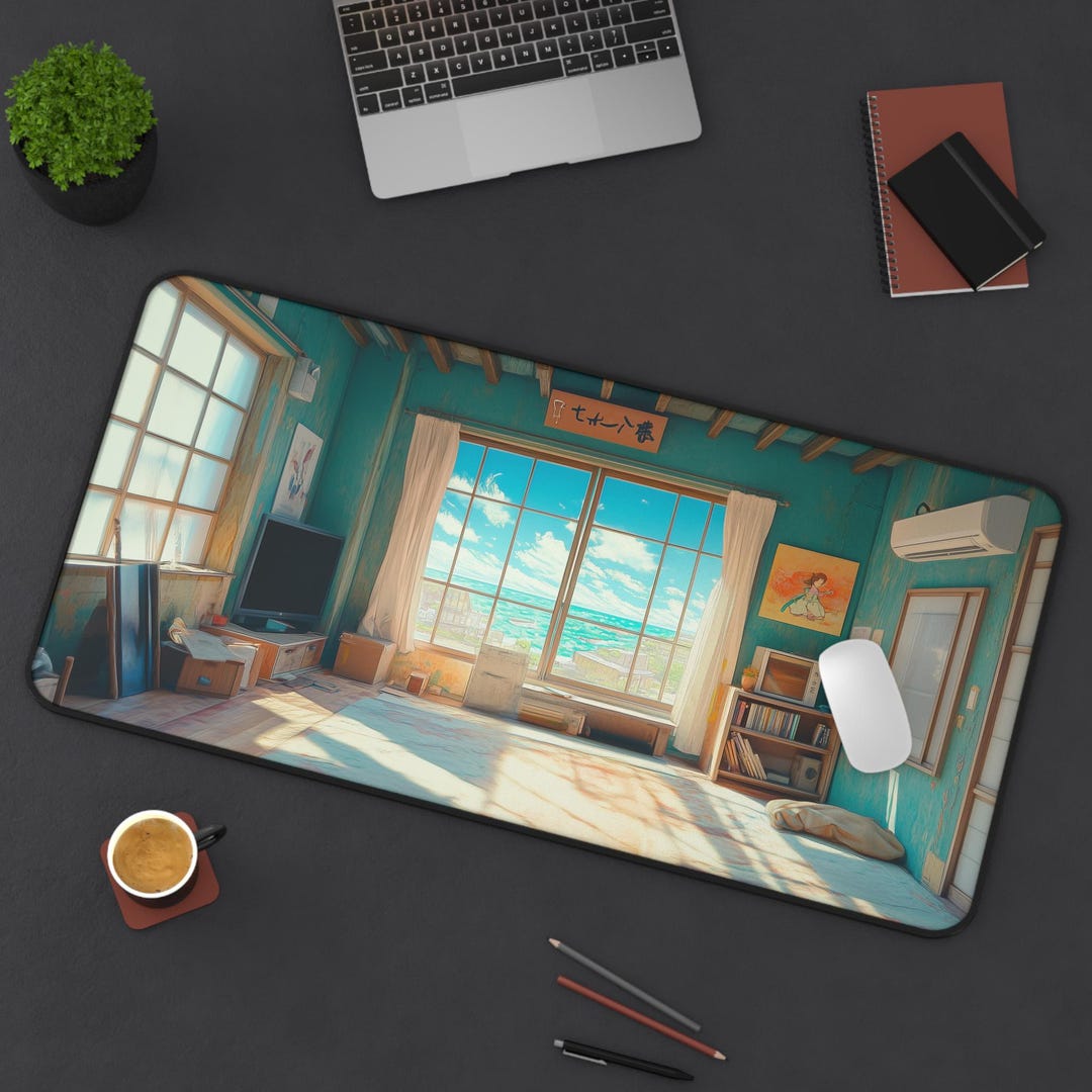 Ghibli Desk Mat - SEASIDE STILLNESS - Anime Mouse Pad - Japan Deskmat ...