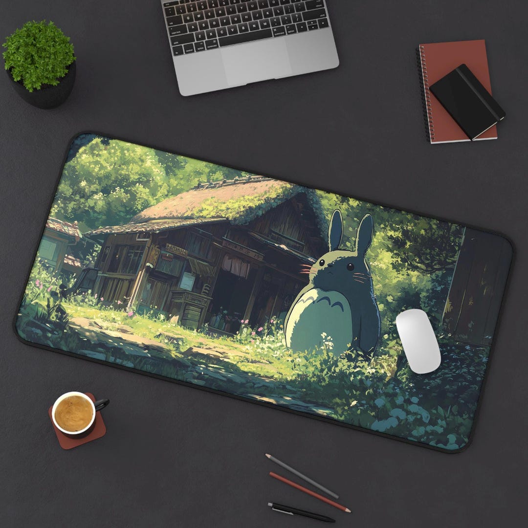 Ghibli Desk Mat - NEIGHBOR - Anime Mouse Pad - Cottagecore Deskmat ...