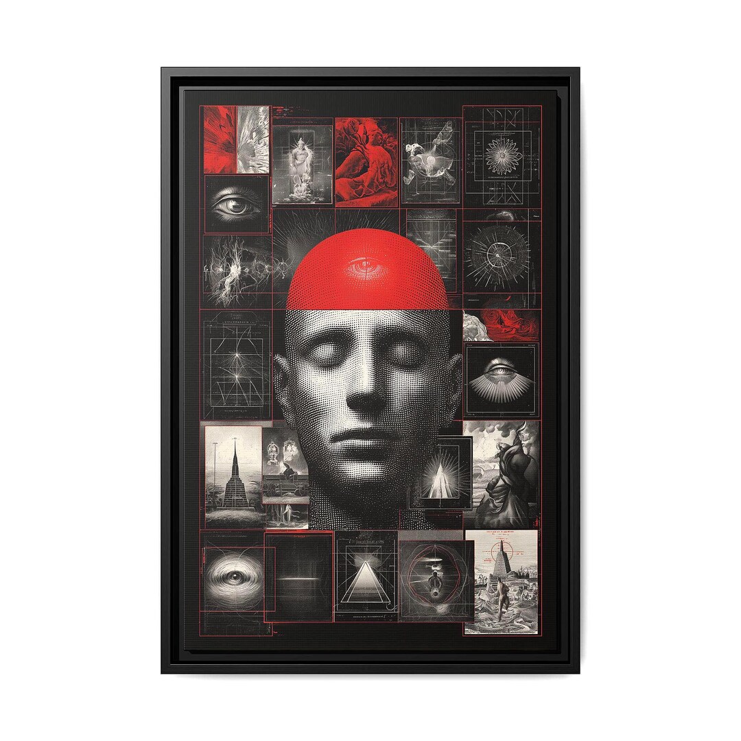 Surreal Wall Art - EYE OF MIND - Framed Canvas Print - Esoteric Artwork ...