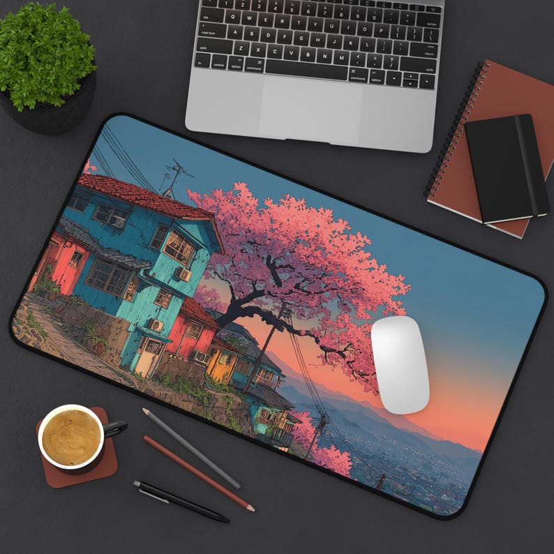 Anime Desk Mat - ATAMI AFTERGLOW - Ghibli Mouse Pad - Japan Deskmat ...