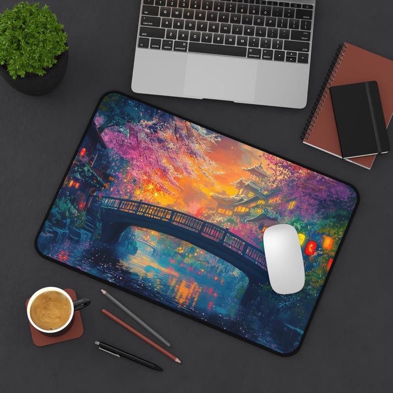 Ghibli Desk Mat - SPIRIT BRIDGE - Anime Mousepad - Japanese Desk Pad ...