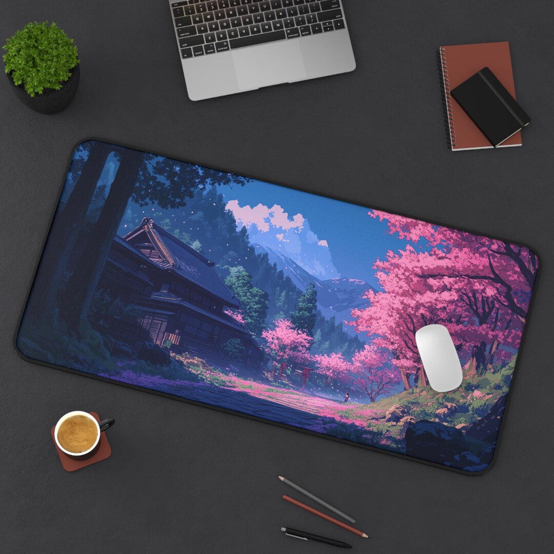 Lofi Desk Mat - TORII ROAD - Studio Ghibli Office Decoration - Anime ...