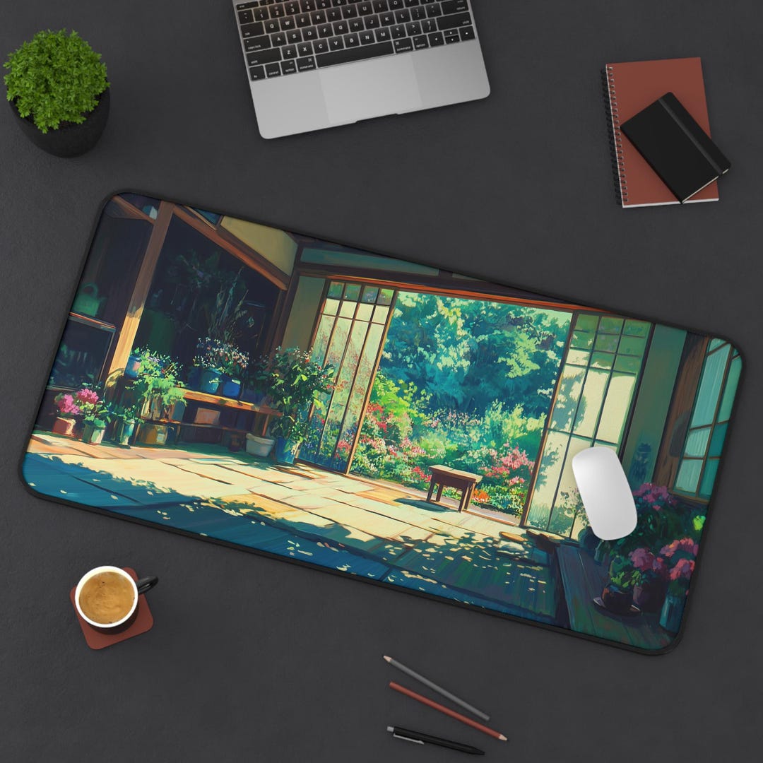 Lofi Desk Mat - IKEBANA DREAMS - Studio Ghibli Office Decoration ...