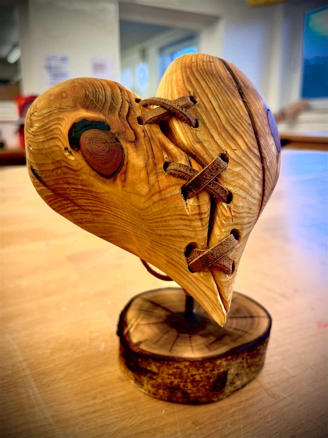 Heart Wood Separation Heartbreak Wedding Decoration Wood - Etsy