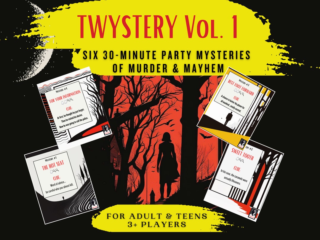 Murder Mystery Party Games for Adults and Teens | Twystery Printable ...
