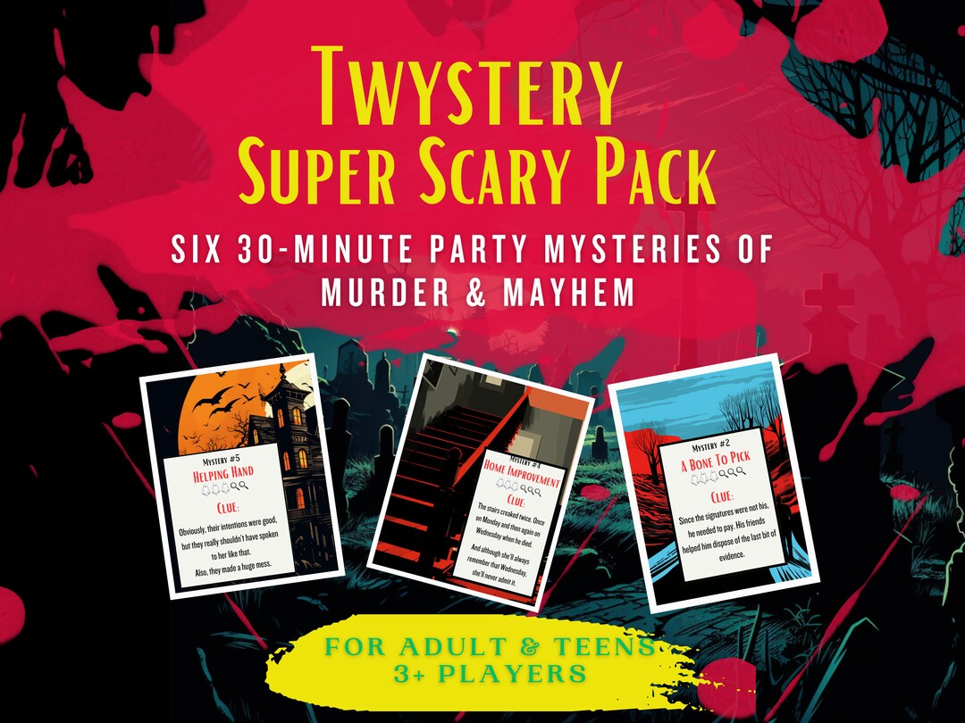 Murder Mystery Party Games for Adults + Teens | Twystery Super Scary ...