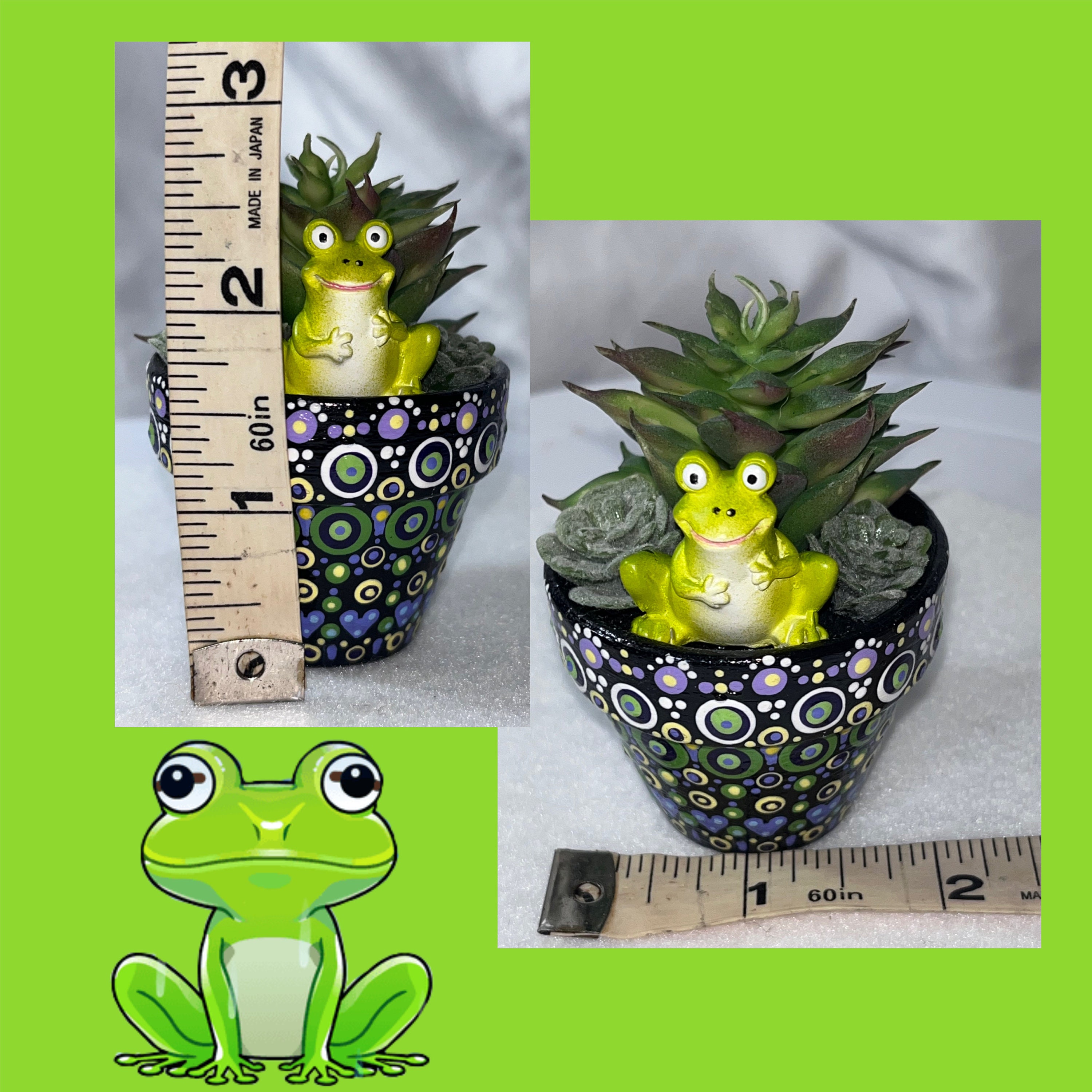 Itty Bitty Light Froggy Flower Pot - Etsy