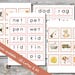 CVC Flashcards, Phonics Cards, Short Vowel, Montessori, Kindergarten ...