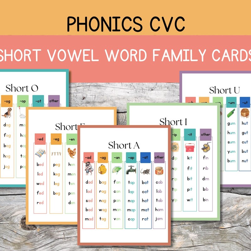 Montessori Cvc Cards - Etsy