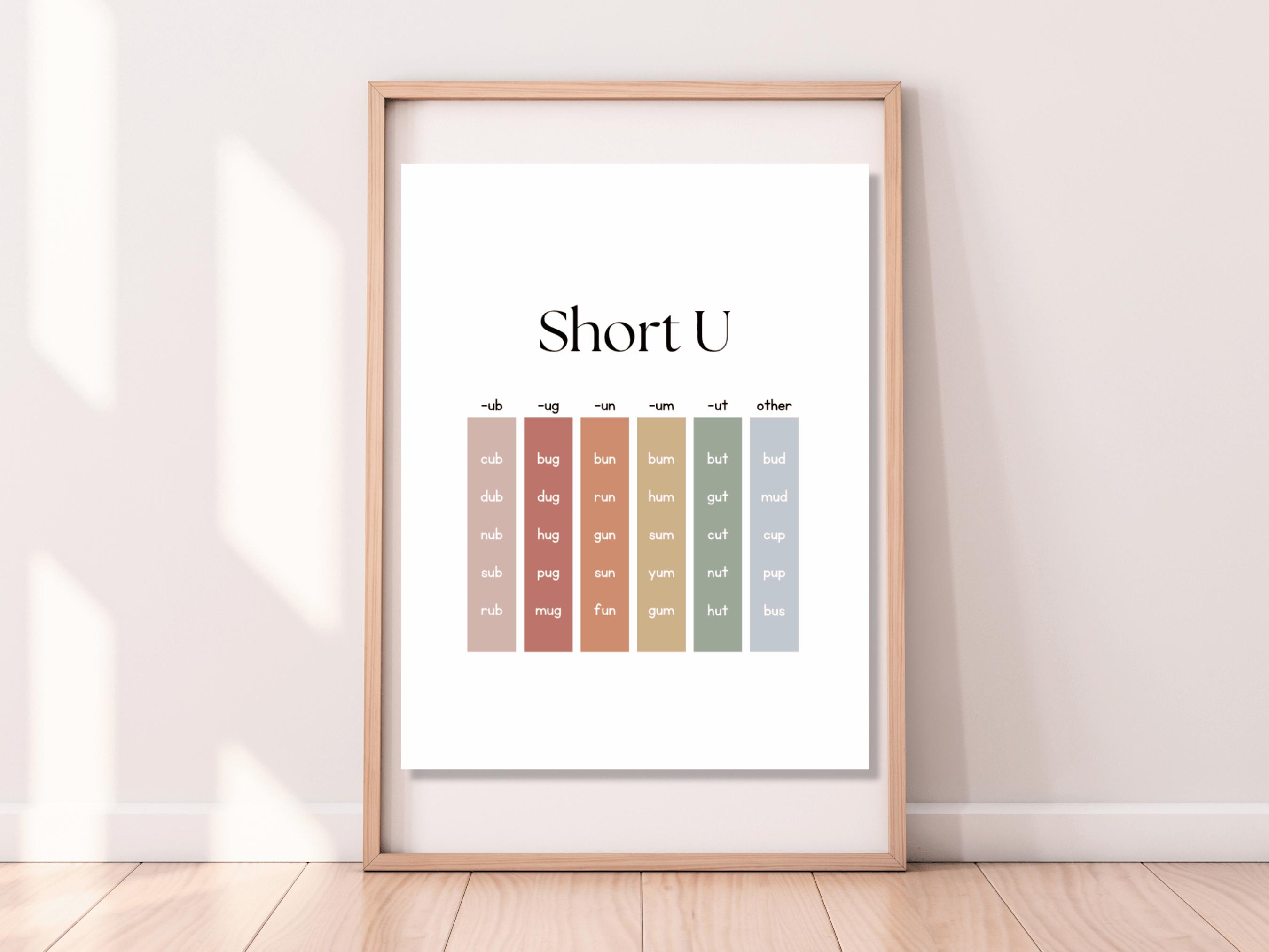 Montessori CVC Word Family Poster: Earth Tone Phonics (printable) - Etsy