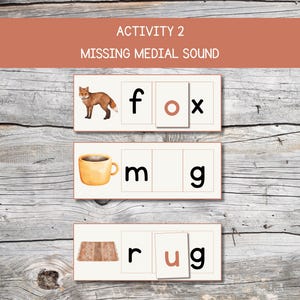 CVC Word Activities. Missing Initial Sound. Medial Sound. Ending Sound ...