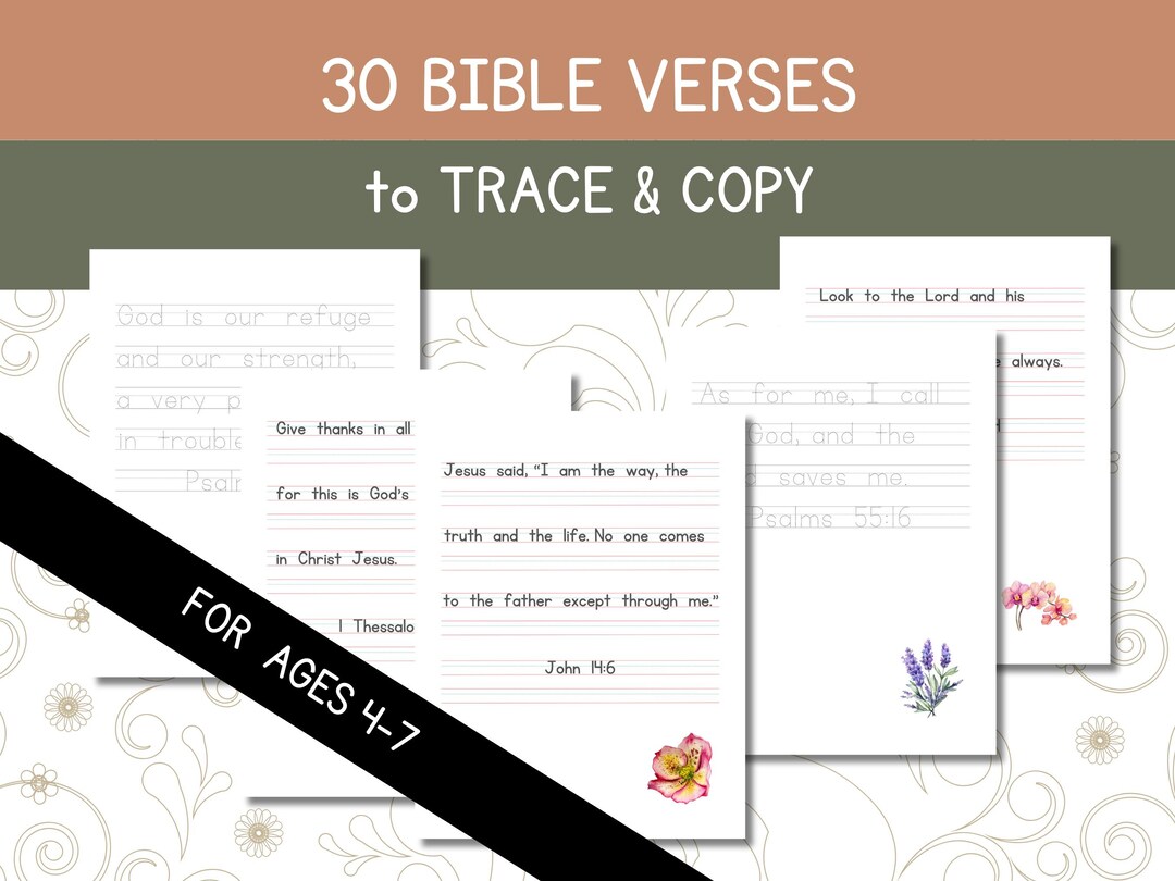 Scripture Copywork | Handwriting Practice | Tracing | Spelling | NIV ...