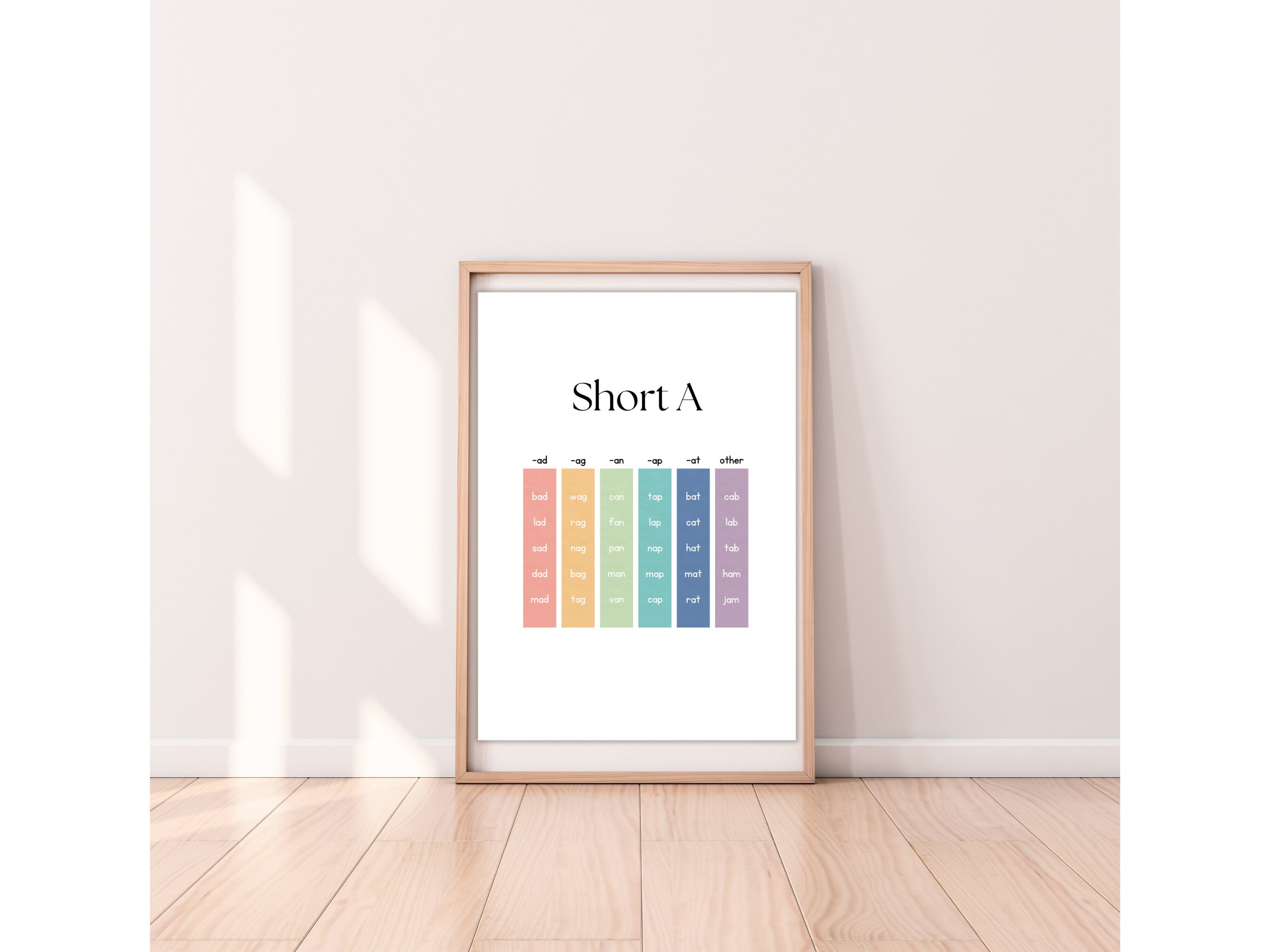 Montessori CVC Phonics. Printable Short Vowel Word Family - Etsy