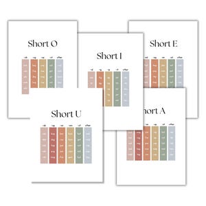 Montessori CVC Phonics. Printable Short Vowel Word Family Poster. CVC ...