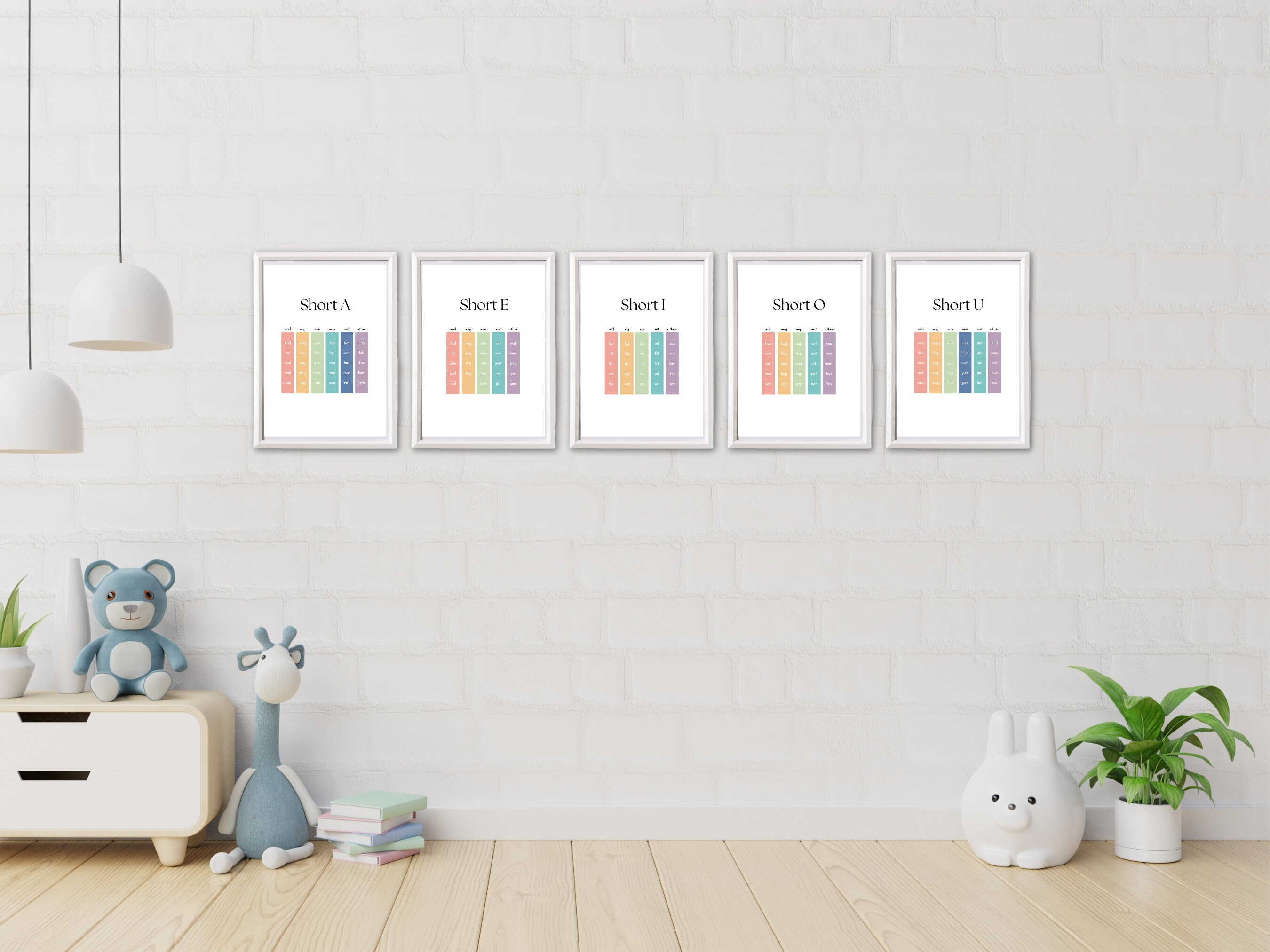 Montessori CVC Phonics. Printable Short Vowel Word Family - Etsy