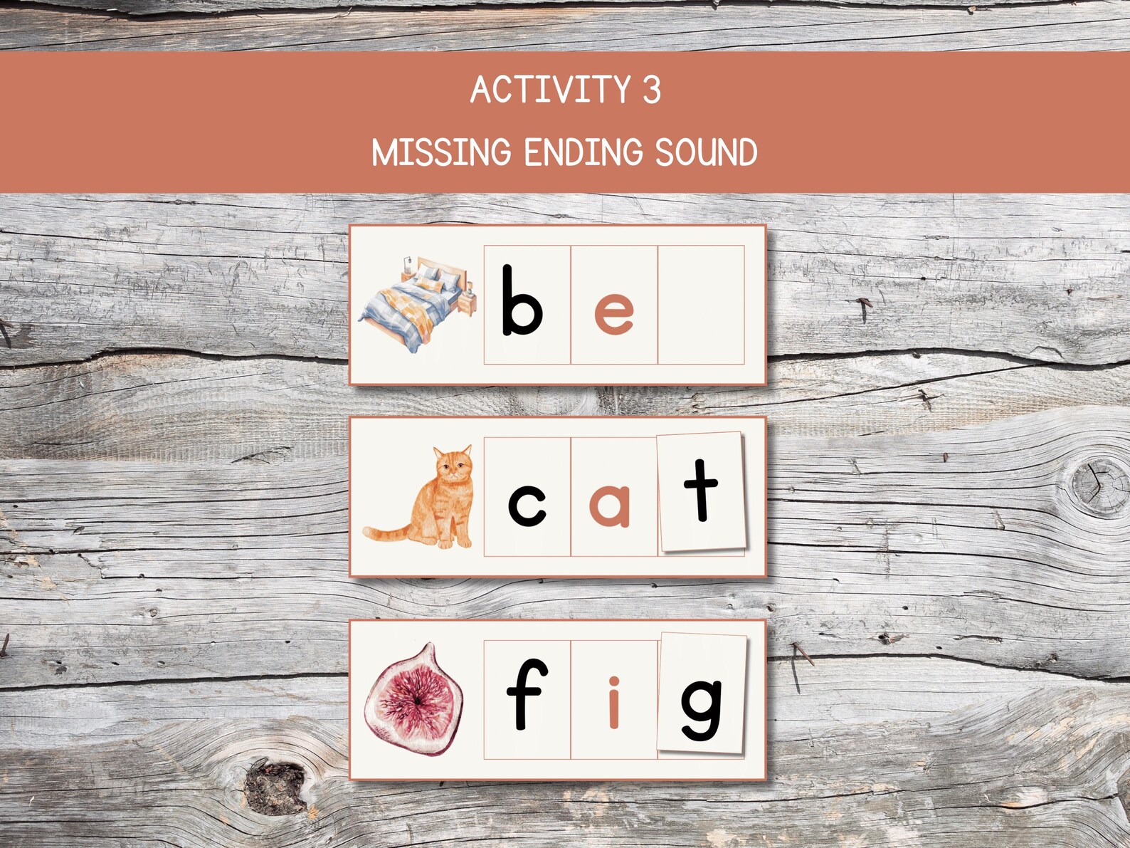 CVC Word Cards: Missing Sound Phonics Game (digital Download) - Etsy
